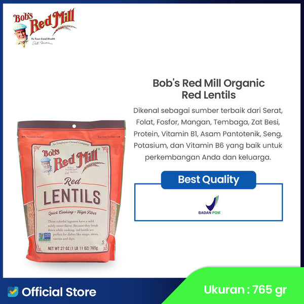 Bob's Red Mill Lentil Merah 765gr – Healthy Choice ID