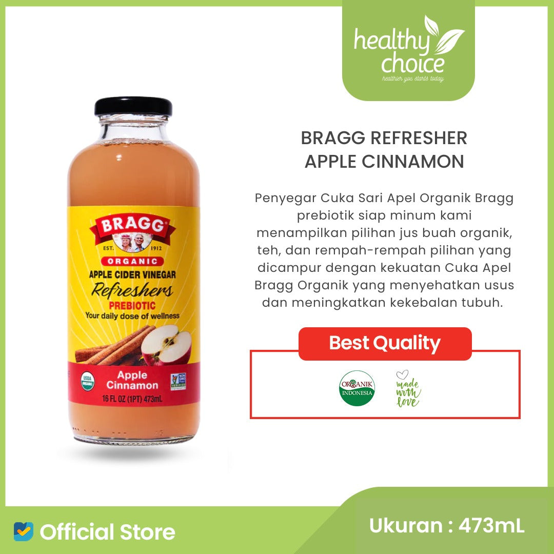 Bragg Organic Apple Cider Vinegar Refreshers Apple Cinnamon 473ml ...