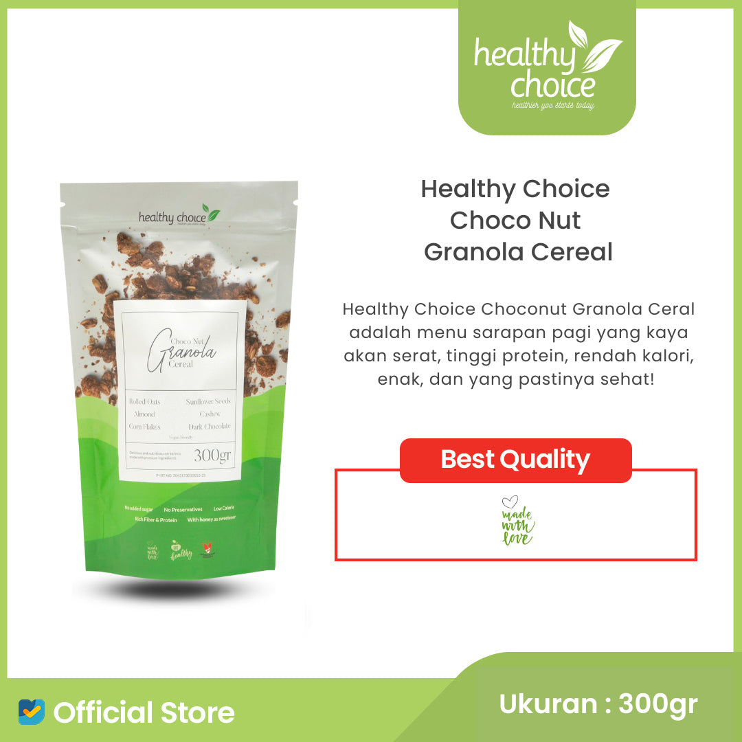 Healthy Choice Choco Nut Granola Cereal 300gr – Healthy Choice ID