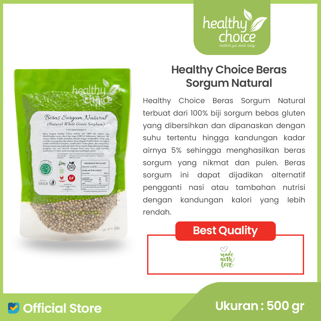 Healthy Choice Beras Sorgum Natural 500gr – Healthy Choice ID