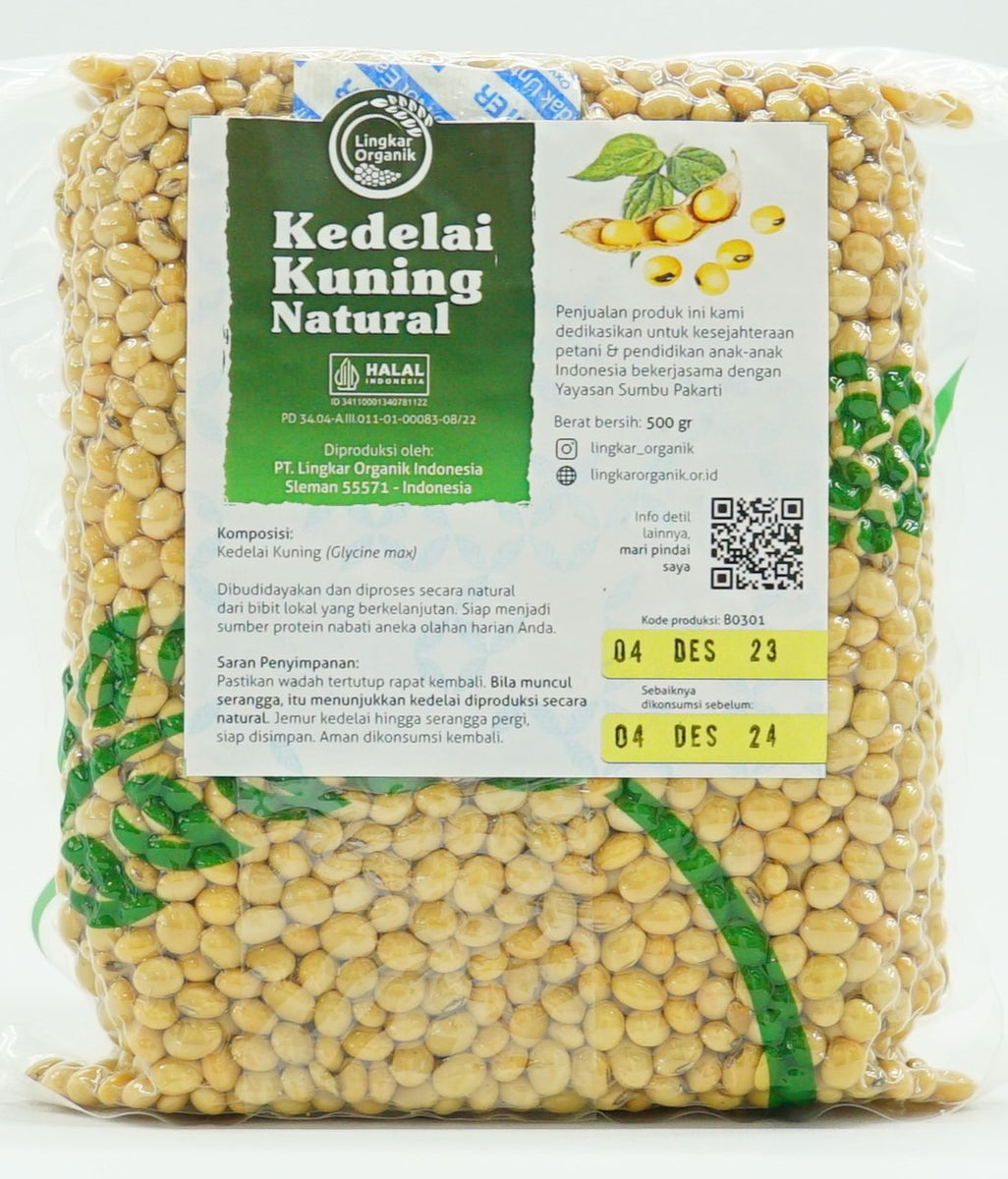 Lingkar Organik Kacang Kedelai Kuning Natural 500gr – Healthy Choice ID