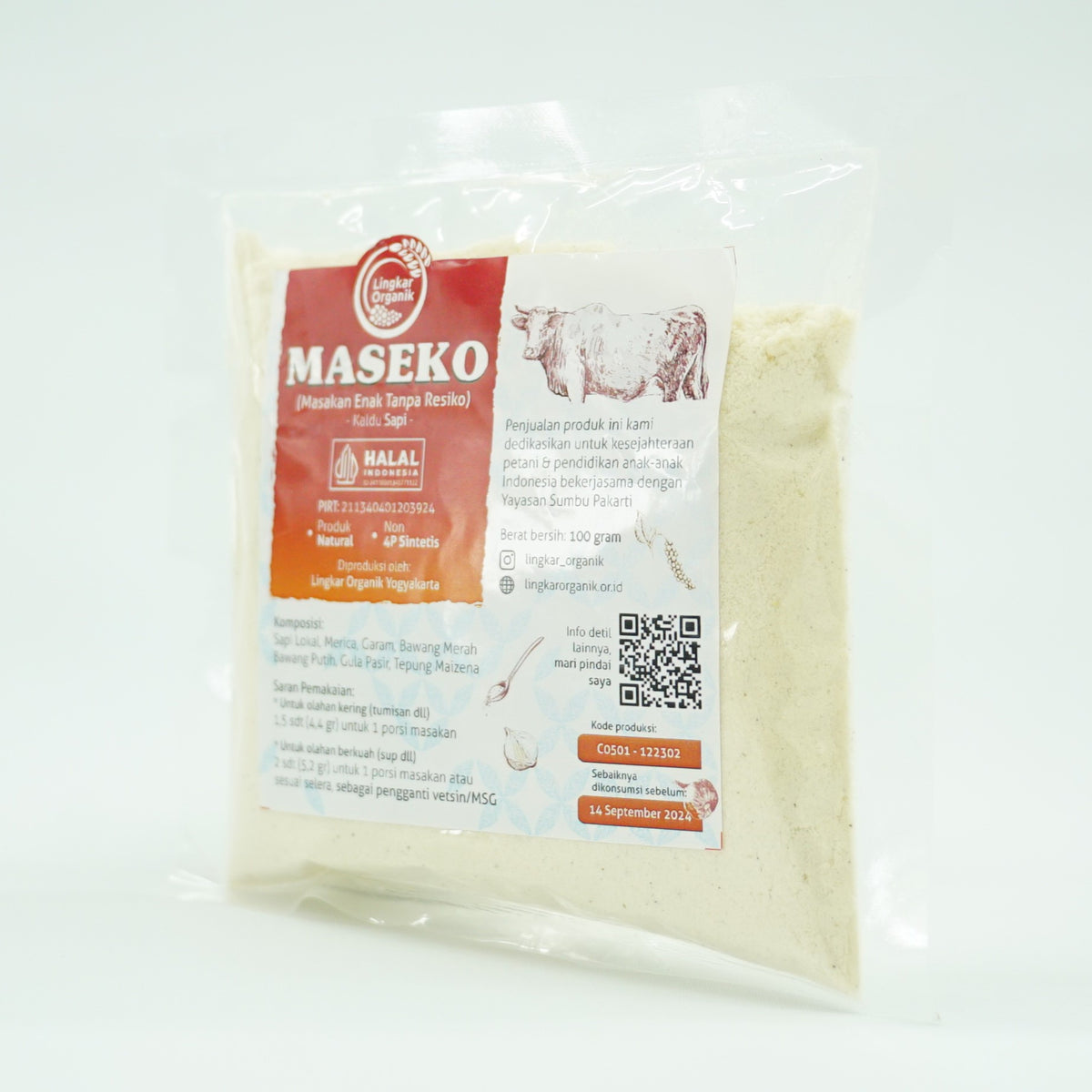 Lingkar Organik Maseko Sapi Natural 100gr (Refil) – Healthy Choice ID