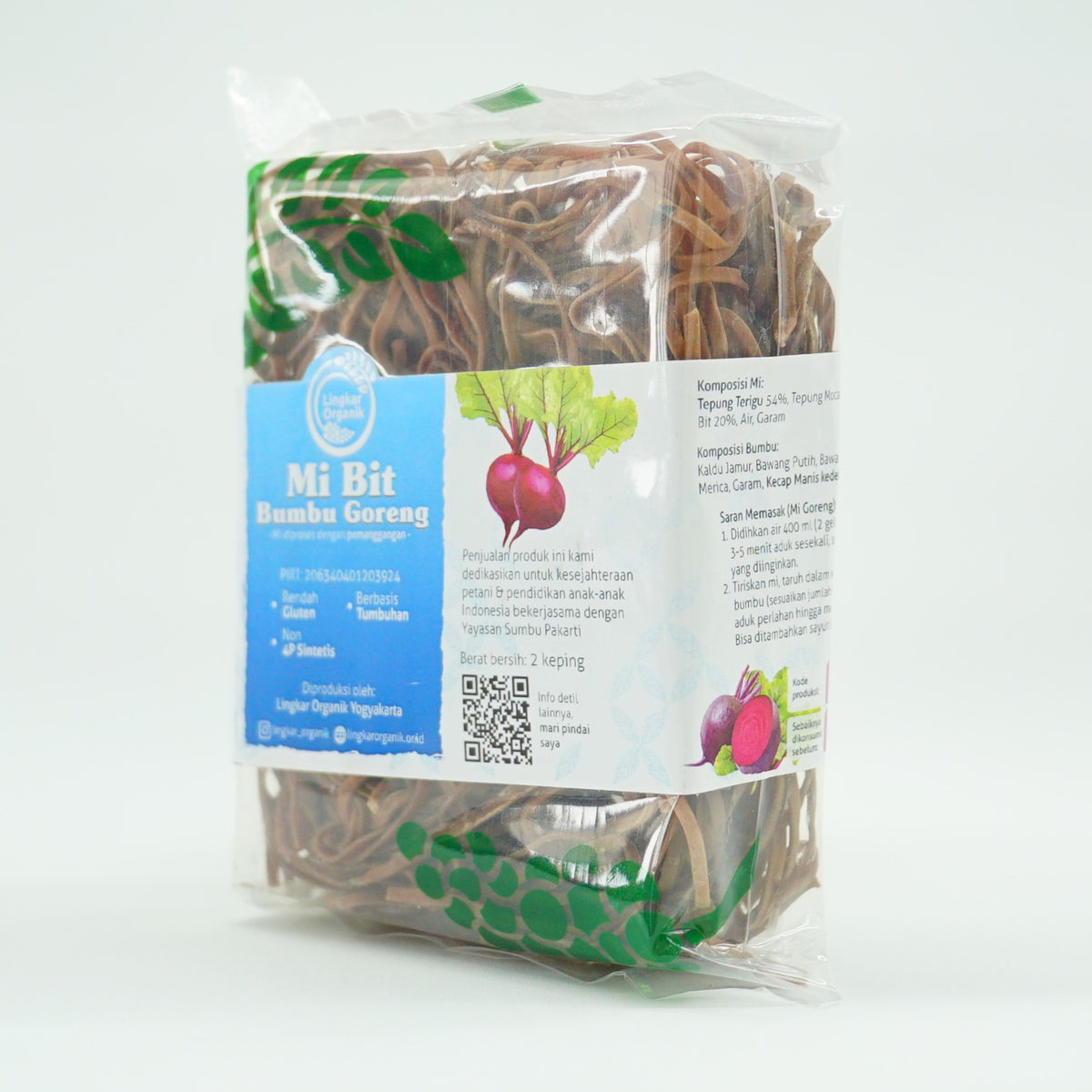 Lingkar Organik Mie Sayur Bumbu Bit Natural 2 KEPING (200gr) – Healthy ...