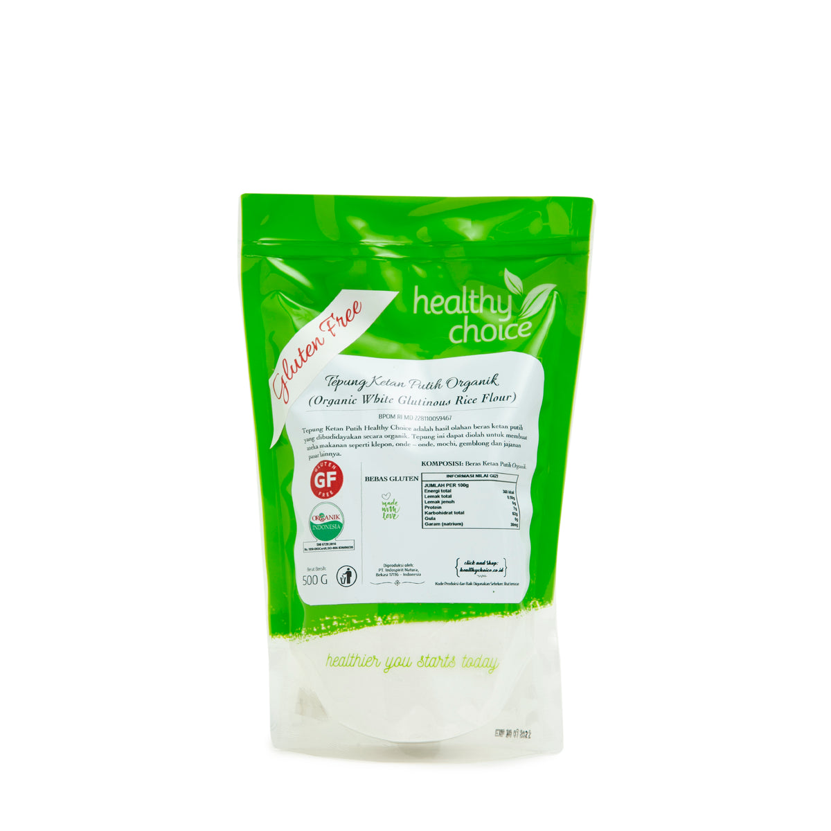 Healthy Choice Tepung Ketan Putih Organik 500gr – Healthy Choice ID