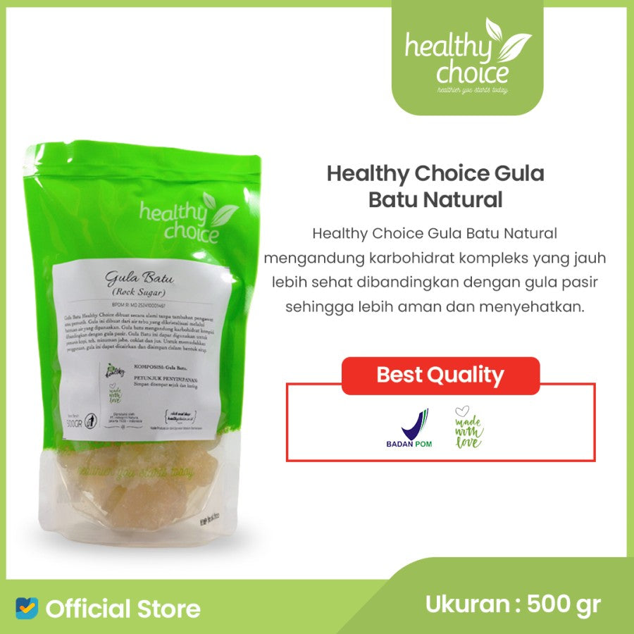 Healthy Choice Gula Batu Alami 500gr – Healthy Choice ID
