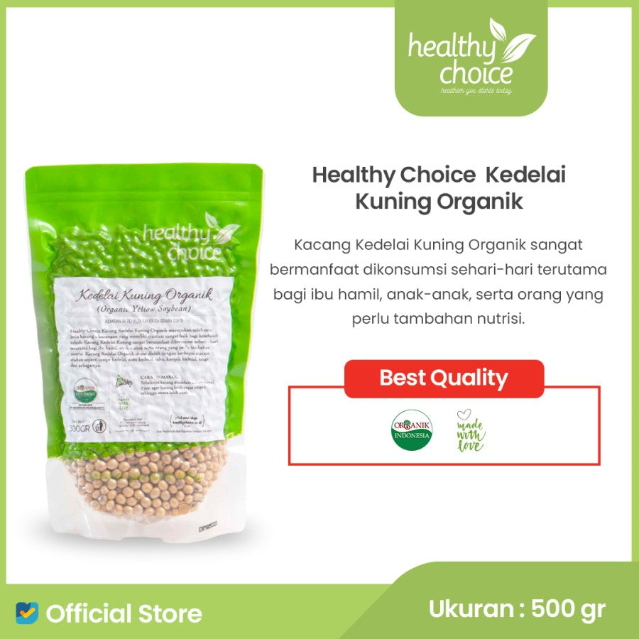 Healthy Choice Kedelai Kuning Organik 500gr – Healthy Choice ID