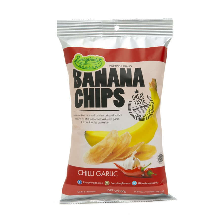 Everything Banana Chips Chilli Garlic 80g – Healthy Choice ID